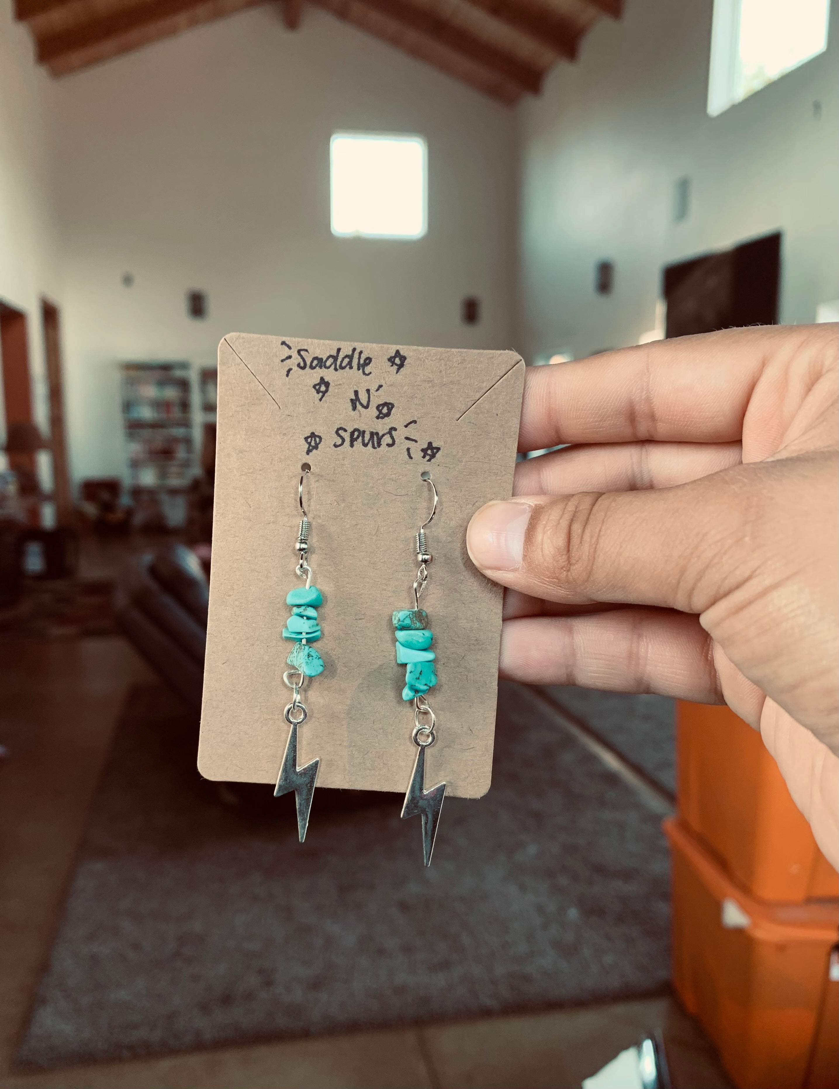 Turquoise Lightning Bolt – Saddle N' Spurs Jewelry